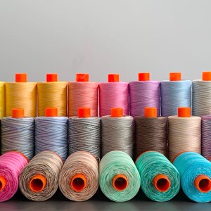 AURIFIL Variegated 3910 Lemon Ice MAKO 50 Weight Wt 1300m 1422y Light ...
