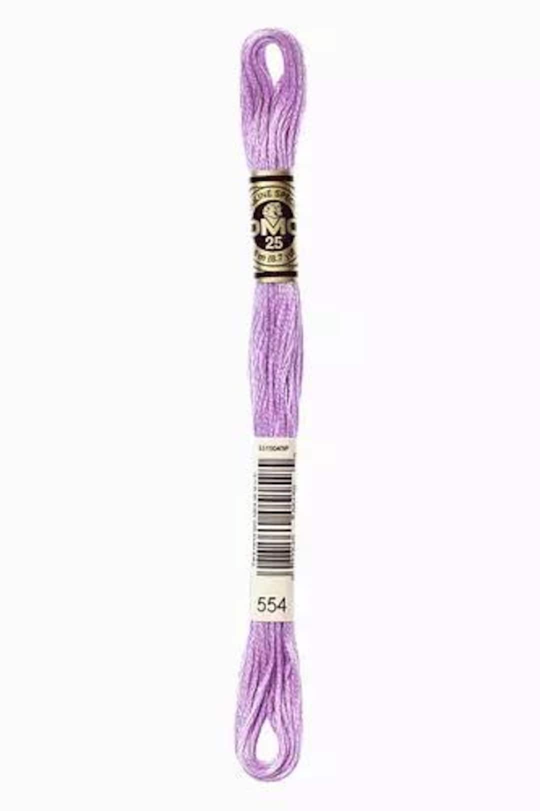 DMC Floss No 30 Color 554 Pastel Purple Satin Floss Rayon 6 Strand 8 ...
