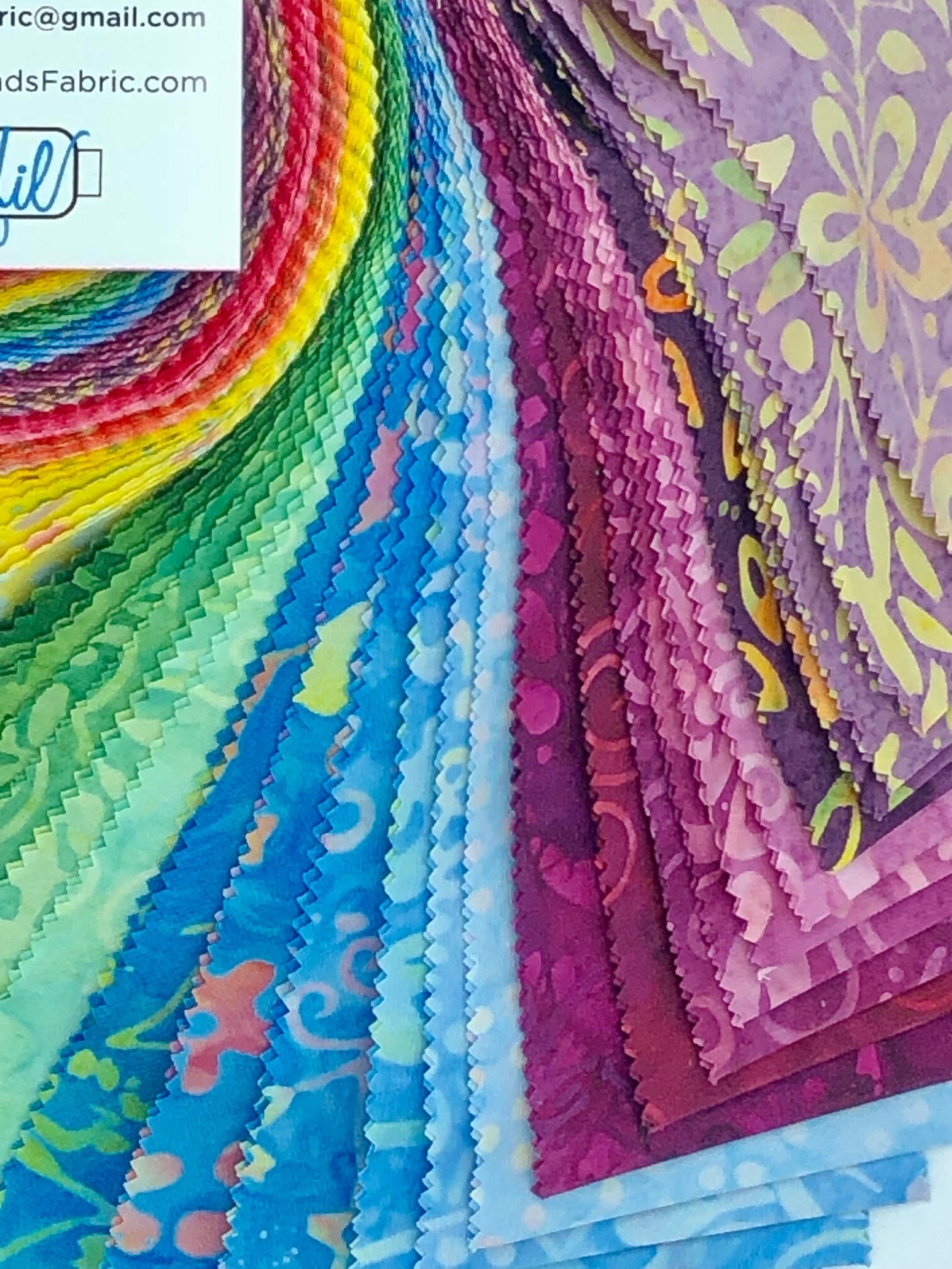 Java Batiks Rainbow Green Blue Yellow Orange Pink Purple Batik - Etsy