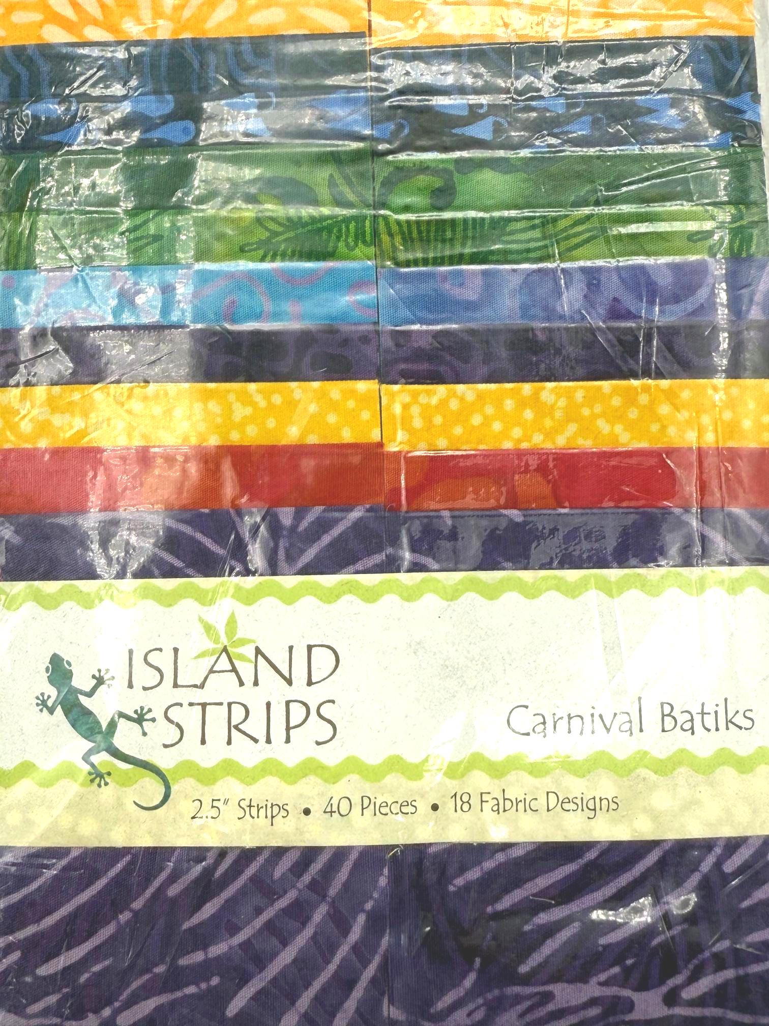 Island Batik Strips IB Carnival Rainbow Watercolor Mottled Cotton ...