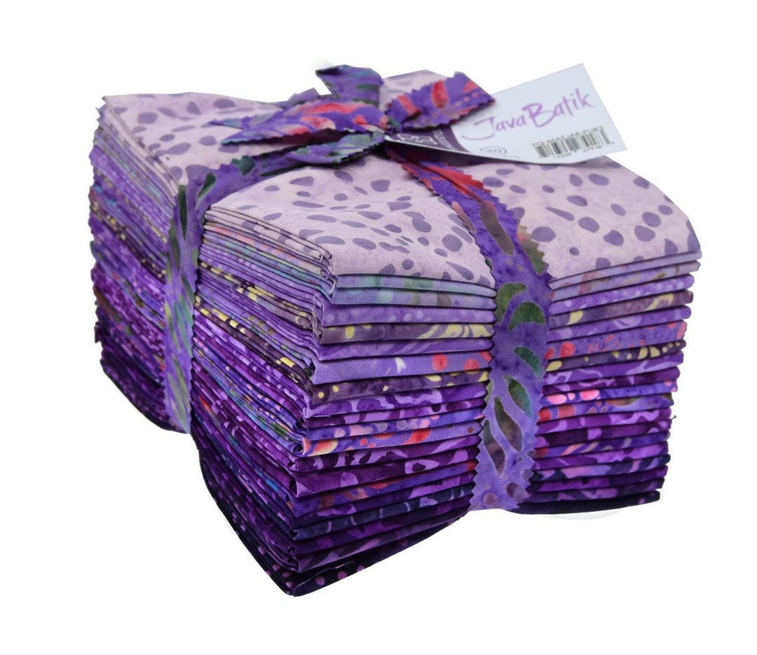 Java Batiks Purple Light to Dark Purple Batik Fat Quarters 20 Fqs ...