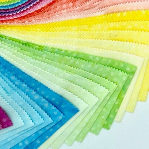 Java Batiks Pastel Rainbow Polka Dots Green Blue Yellow Orange Pink ...