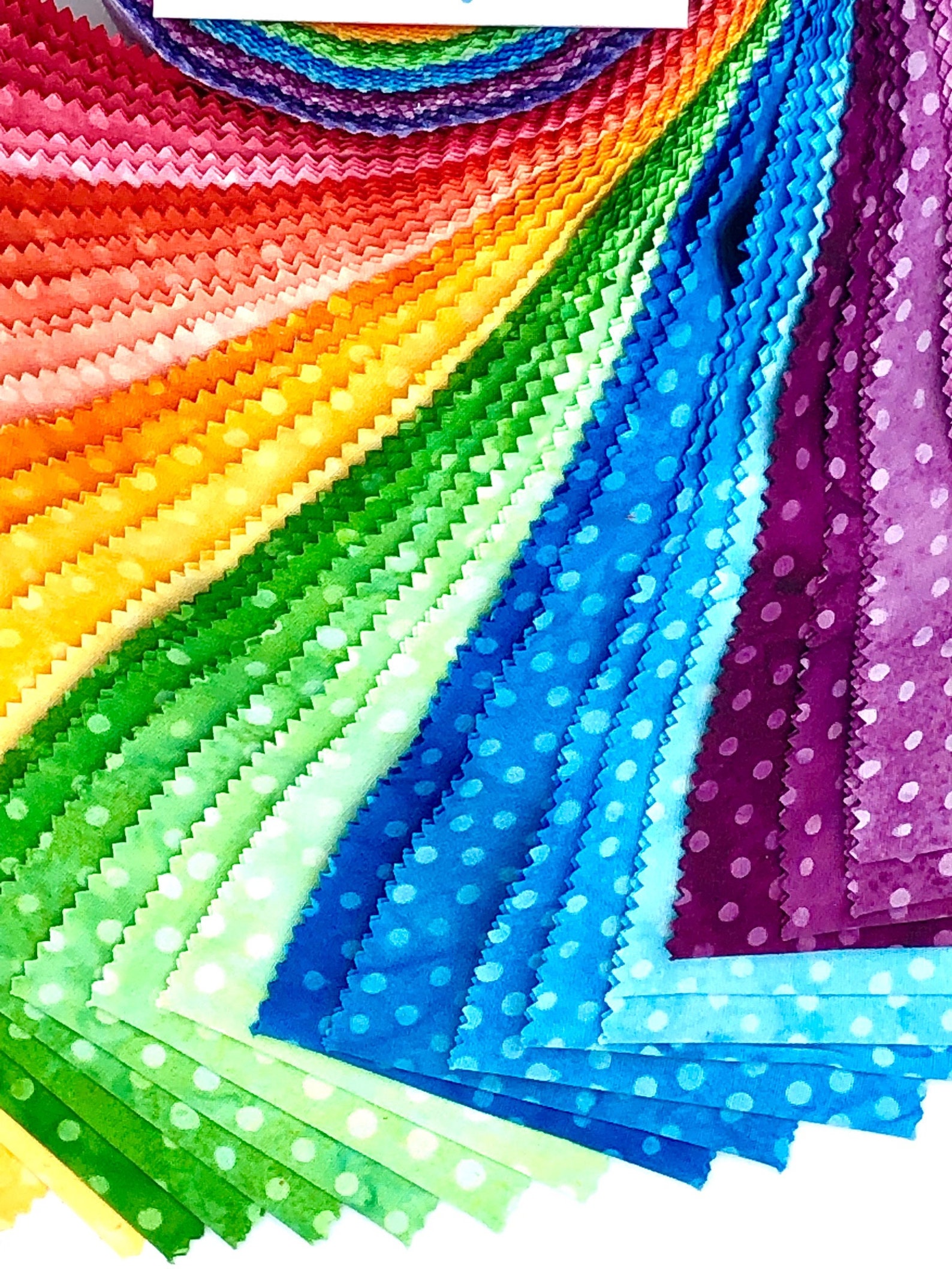 Java Batiks Rainbow Polka Dots Green Blue Yellow Orange Pink Batik ...