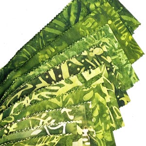 Java Batiks Olive Green Batik Jelly Roll 40 2.5 Inch Fabric Strips ST ...
