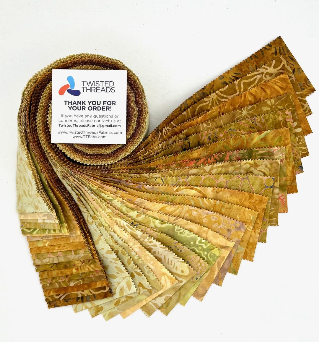 Java Batiks Gold Wheat Batik Jelly Roll 40 2.5 Inch Fabric Strips ST ...