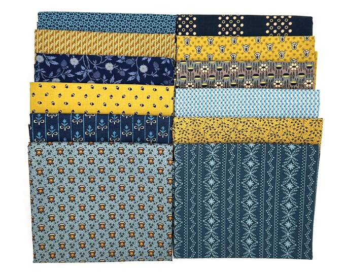 Civil War Reproduction Fat Quarters Basil & Blueberries Various Makers ...