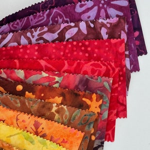 Java Batiks Autumn Purple Gold Orange Purple Batik Jelly Roll 40 2.5 ...