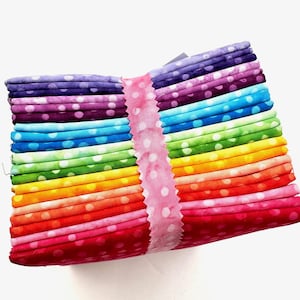 Java Batiks Rainbow Dot Purple Blue Red Green Yellow Orange Batik Fat ...