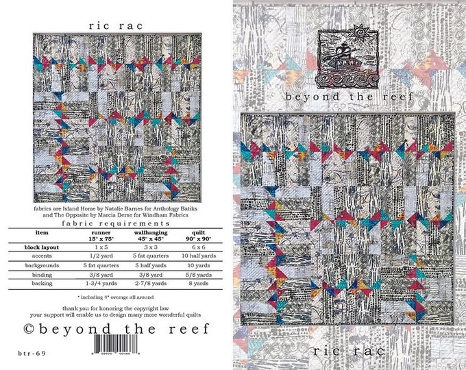 Ric Rac Beyond the Reef by Natalie Barnes Patterns Modern Quilt Pattern ...