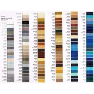 Glide Color Card Thread Wrapped Color Card Book Chart 370 Colors Quilt ...