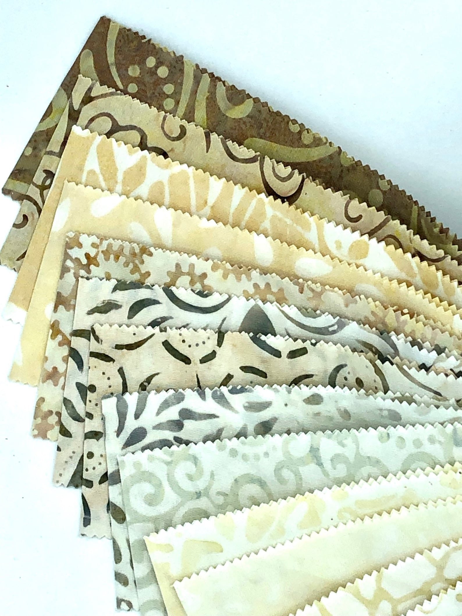 Java Batiks Beige Tan Batik Jelly Roll 40 2.5 Inch Fabric - Etsy
