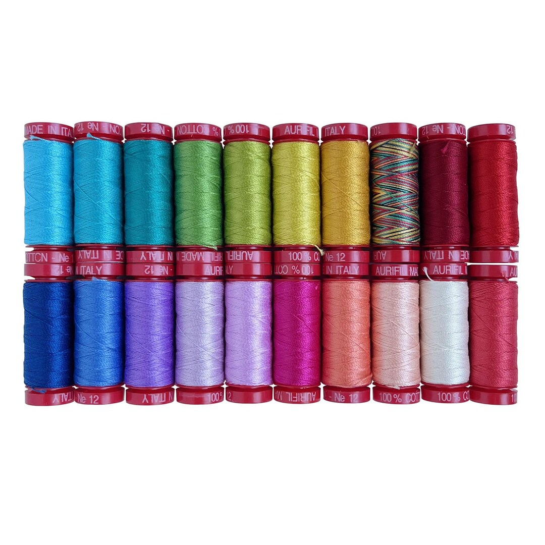 Aurifil Foundations Collection 12 Weight Wt Small Spool Cotton Quilting ...