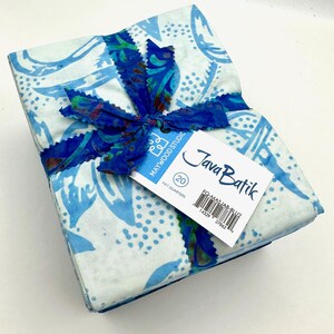 Java Batiks Blue Light to Dark Blue Batik Fabric Fat Quarters 20 Fqs ...