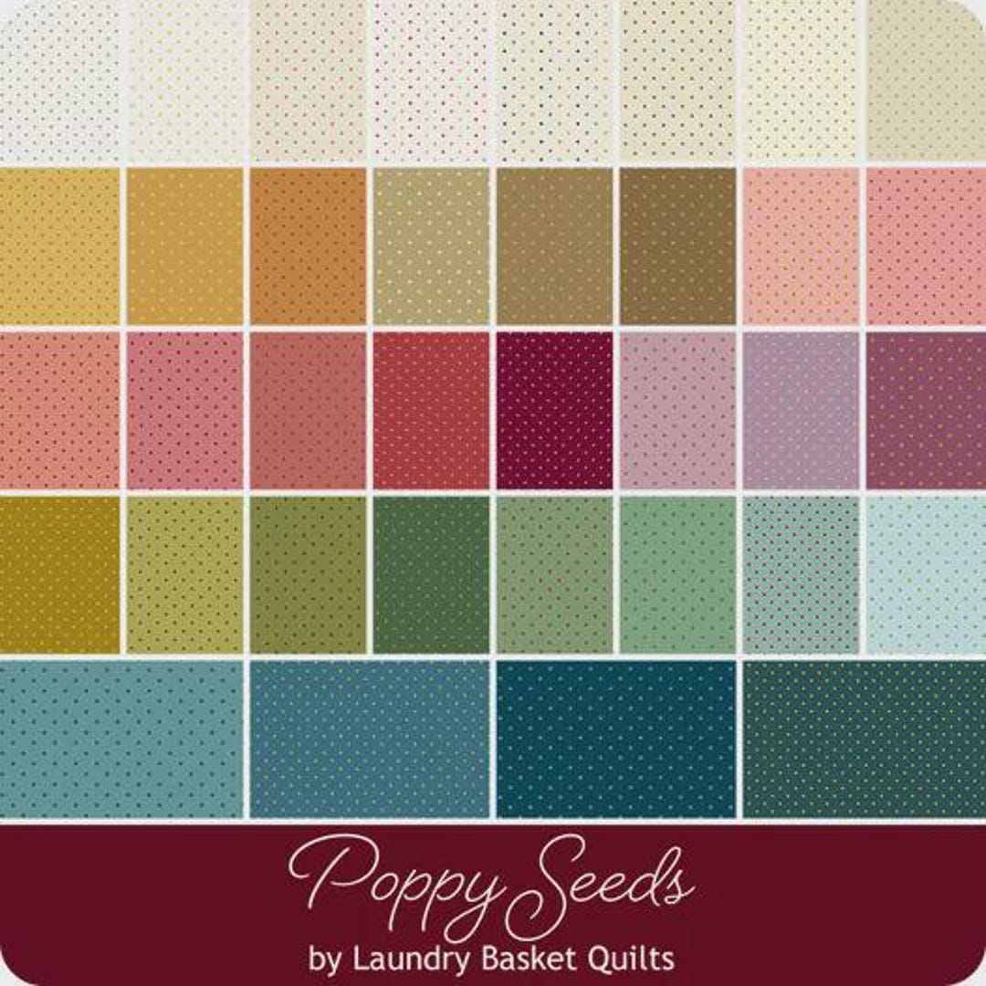NEW Andover Poppy Seed Rainbow Edyta Sitar Laundry Basket Quilts LBQ ...
