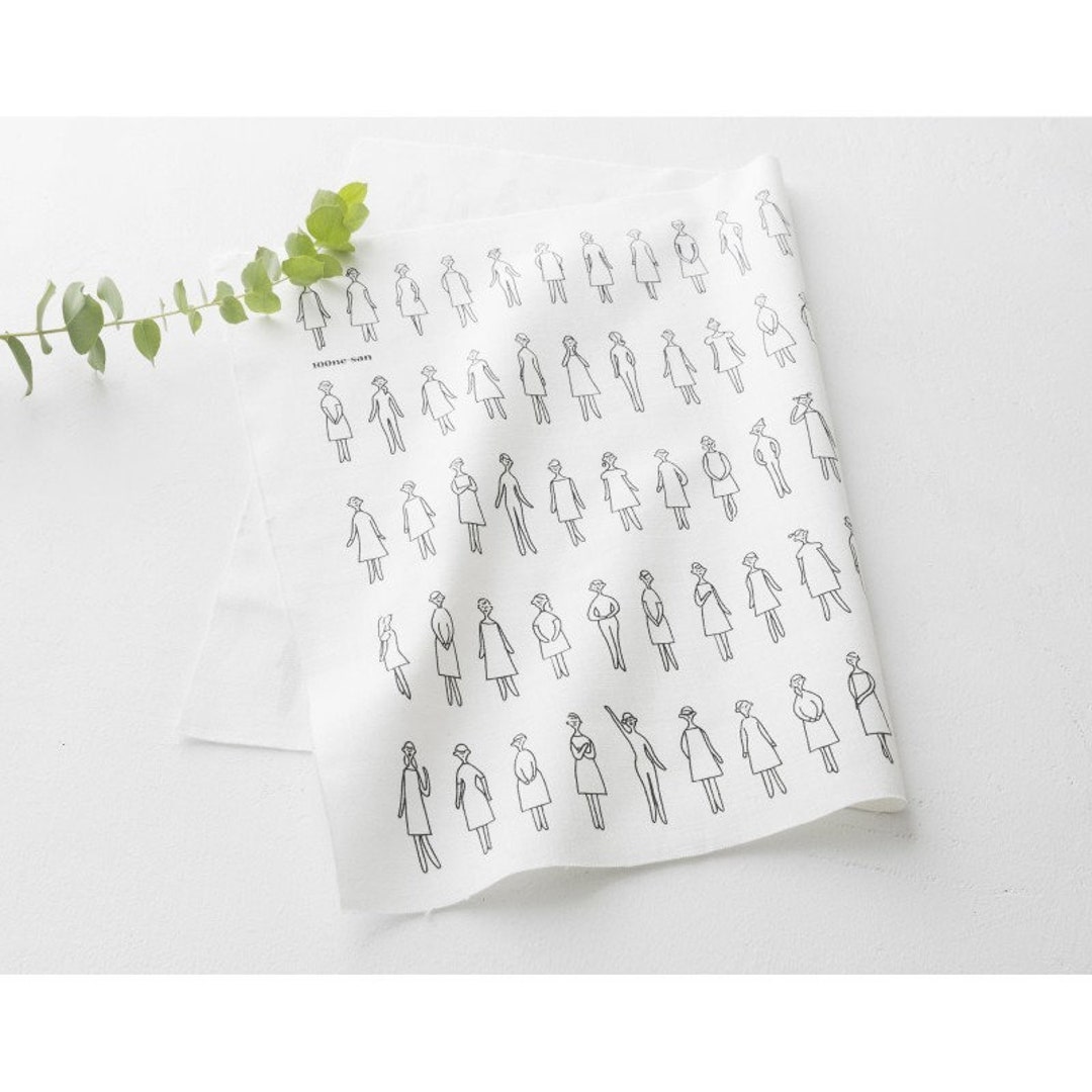 Lecien Cosmo 100 Ladies White Pre-printed Embroidery Drop Cloth Sampler ...