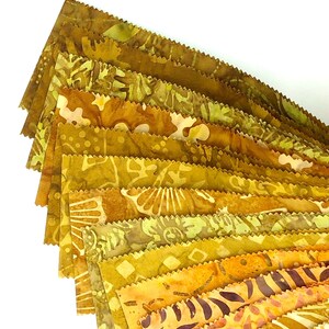 Java Batiks Gold Yellow Batik Jelly Roll 40 2.5 Inch Fabric Strips ST-MASJAB-GOL - Etsy