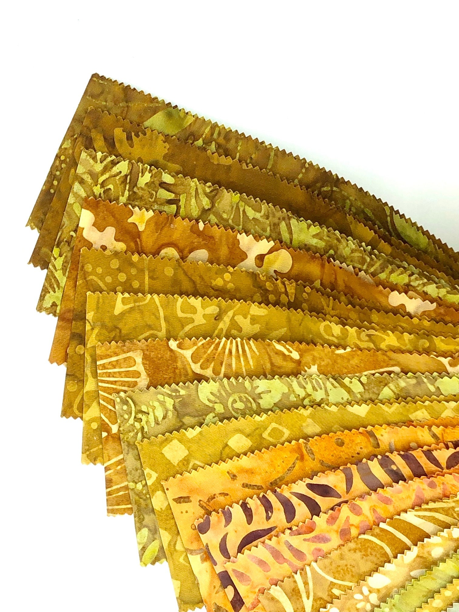 Java Batiks Gold Yellow Batik Jelly Roll 40 2.5 Inch Fabric - Etsy