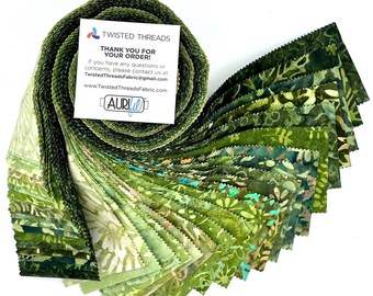 Java Batiks Rainbow Green Blue Yellow Orange Pink Purple Batik Jelly ...