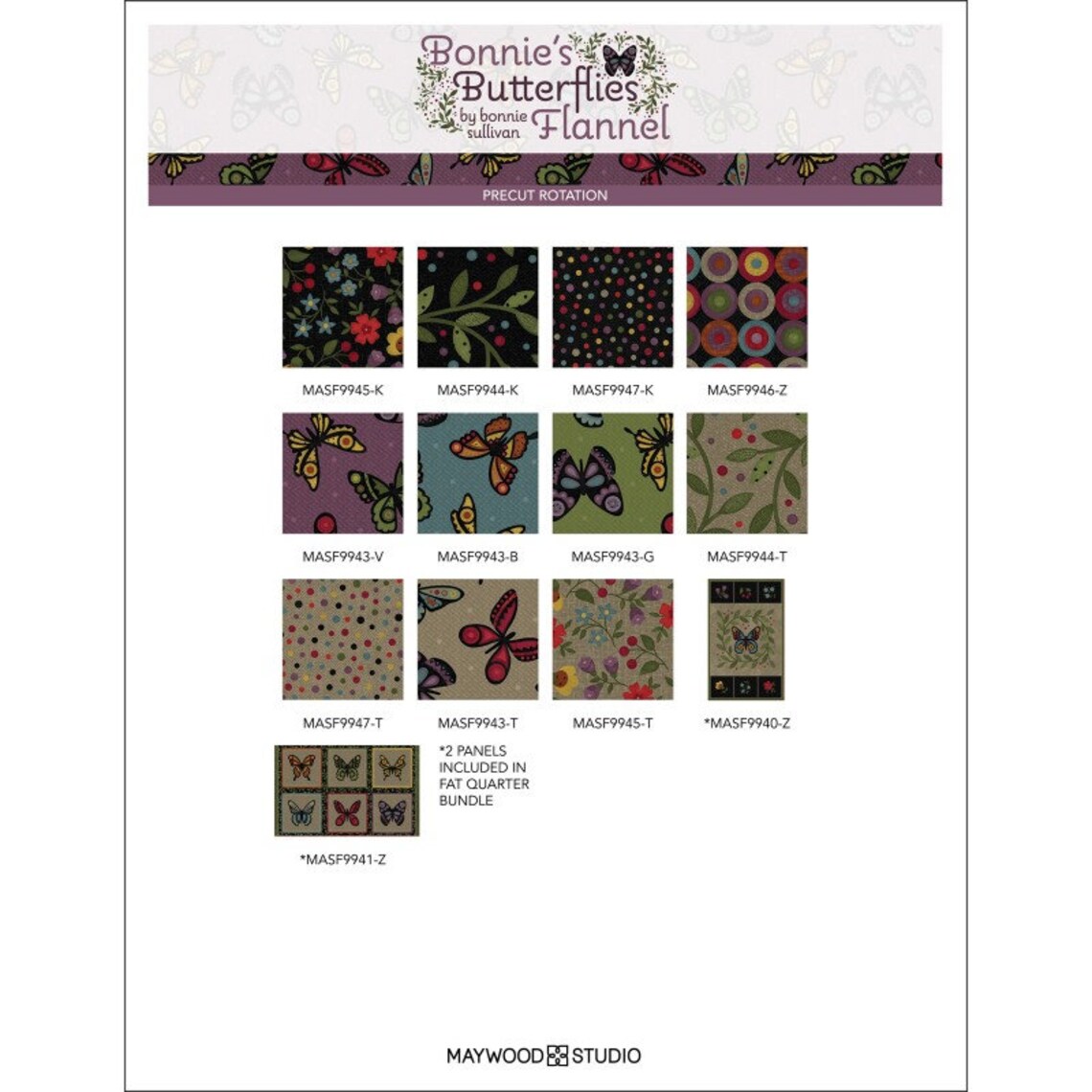 Bonnies Butterflies Butterfly Floral Maywood Woolies Flannel - Etsy