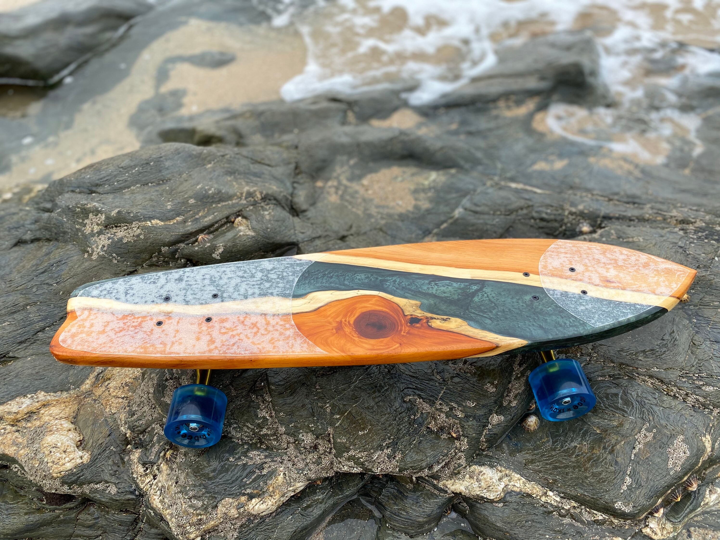 Simply Stunning Hand Crafted Resin River Fishtail Longboard. - Etsy