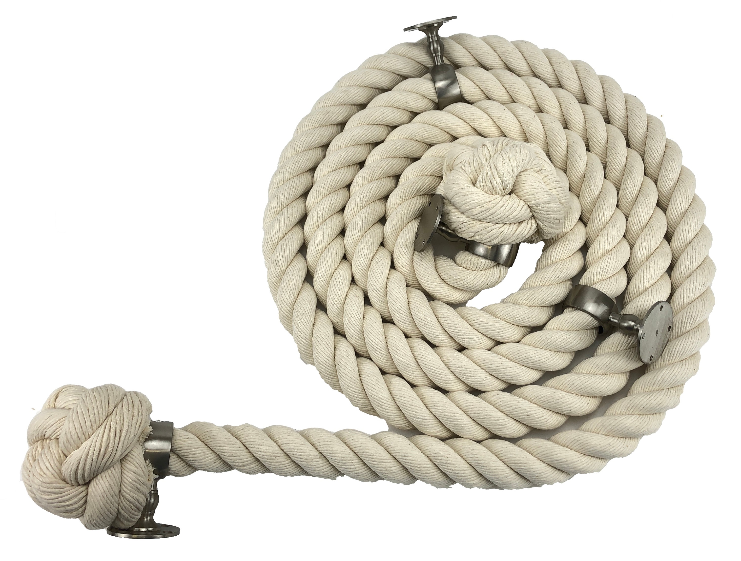 Natural Cotton Bannister Stair Handrail Ropes - Choose Diameter Length ...