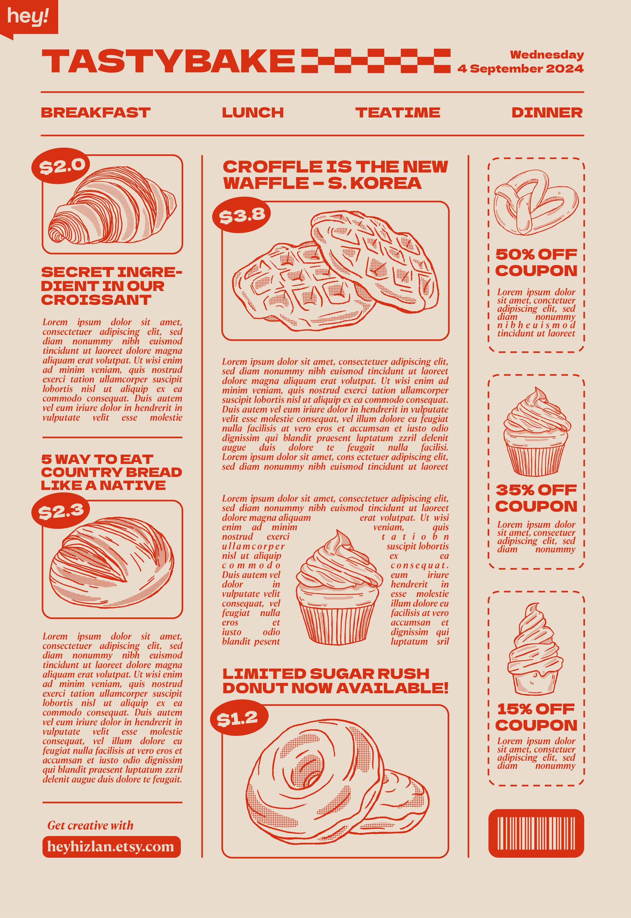 Bakery and Bread Line Art Drawing With Halftone Clipart Illustration ...