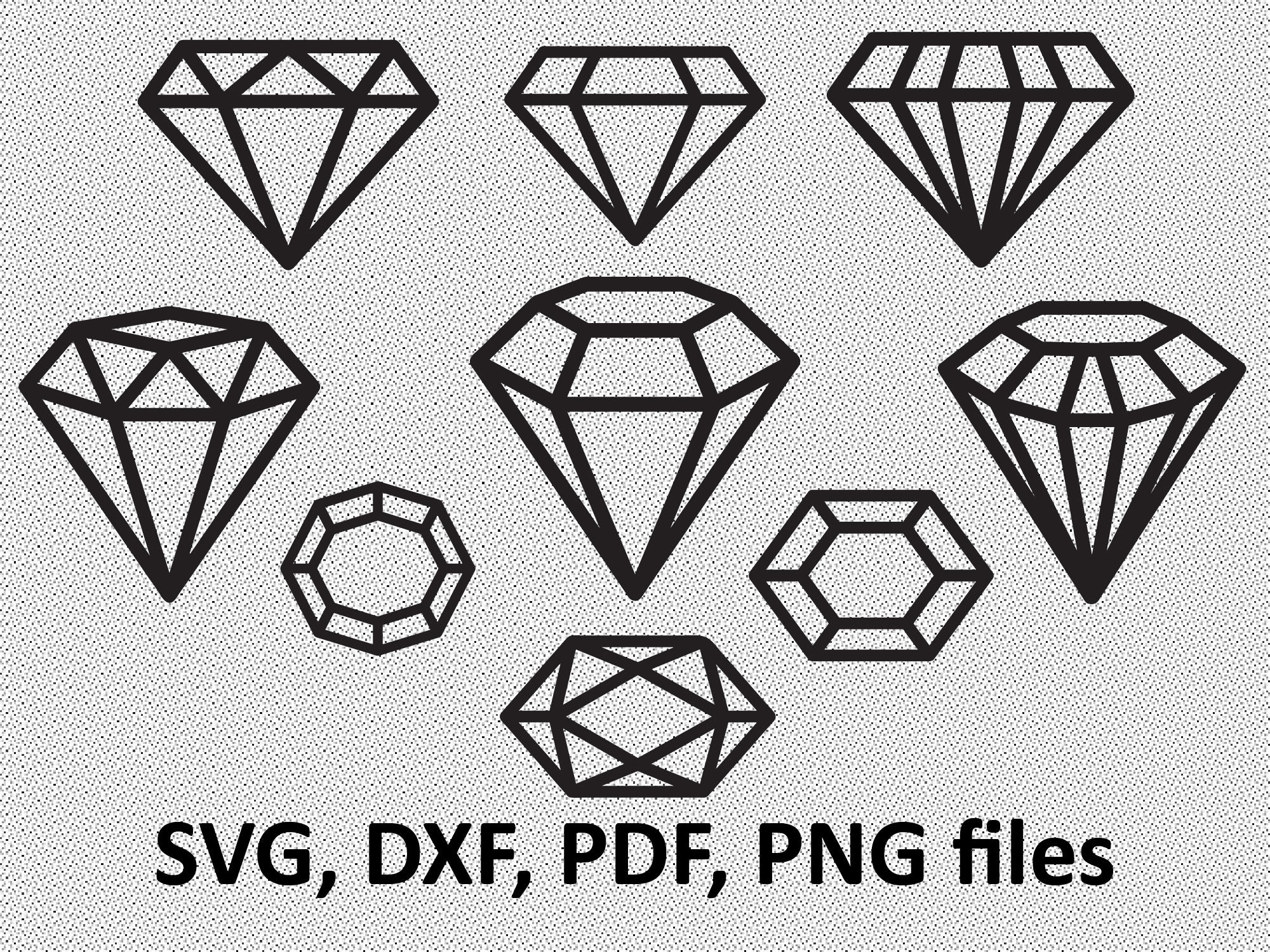 Diamonds SVG/ Diamonds DXF/ Diamonds silhouette Clipart/ Svg | Etsy