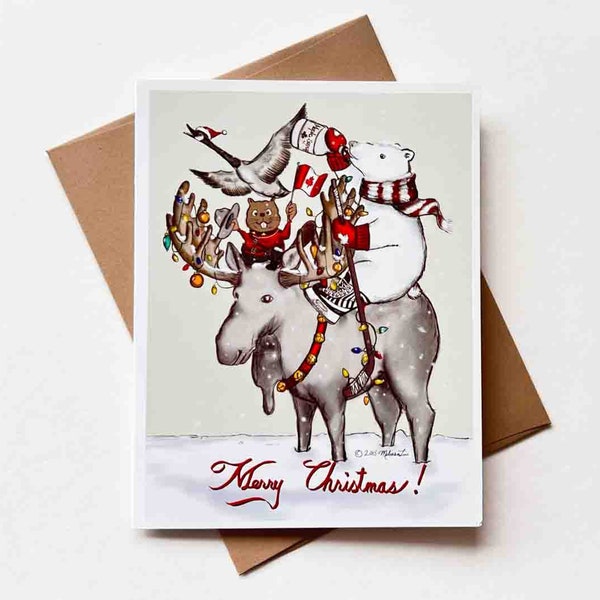 Canadian Greeting Christmas Card - Etsy