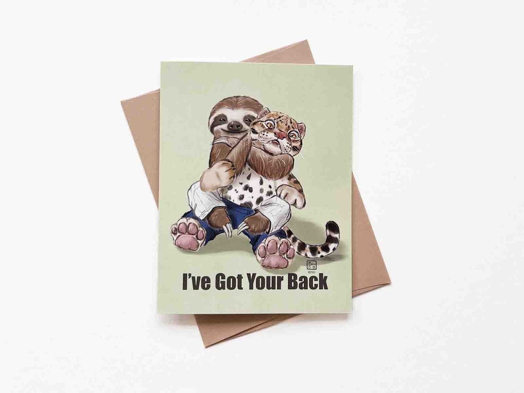 BJJ I've Got Your Back Card Design087 Size A2 4.25 X 5.25 Folded ...