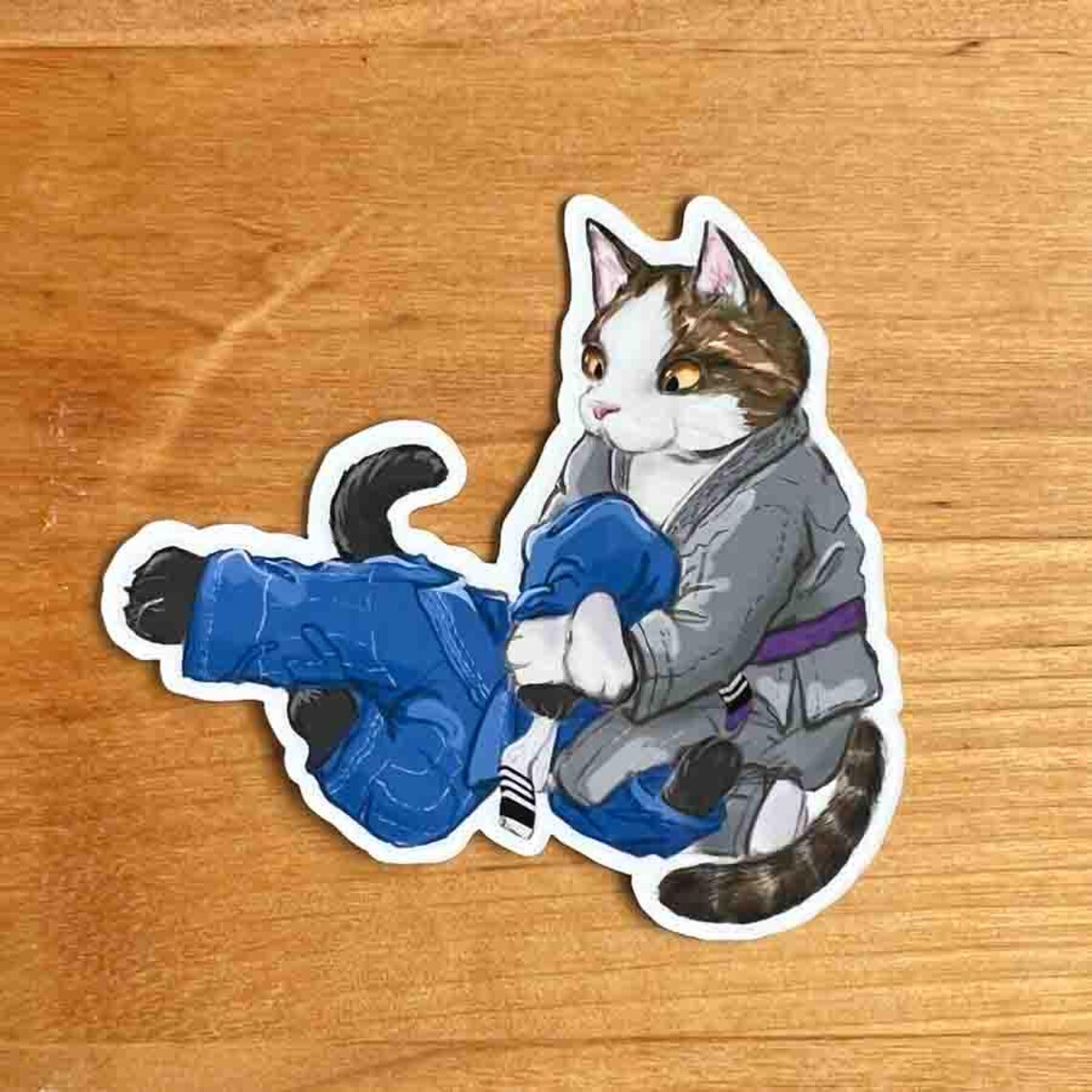 Catjitsu Technique 003 - Kimeowra Sticker, 3" | Gloss | Funny Brazilian ...