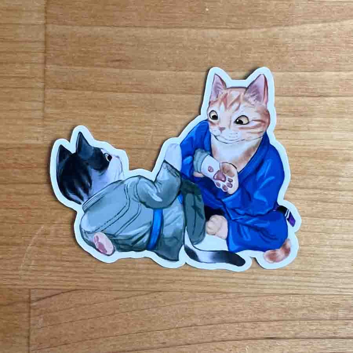 Catjitsu Technique 004 - Toe Bean Hold Sticker, 3" | Gloss | Funny ...