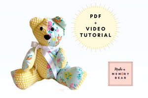 PDF Bailey Bear Memory Bear Sewing Pattern Beginner Memory - Etsy Canada