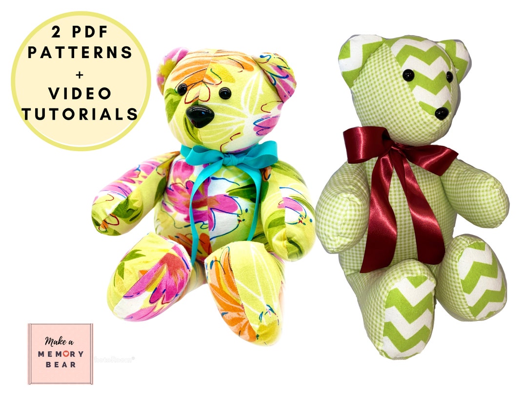 BUNDLE Memory Bear Patterns 2 Patterns Included, INSTANT DOWNLOAD ...