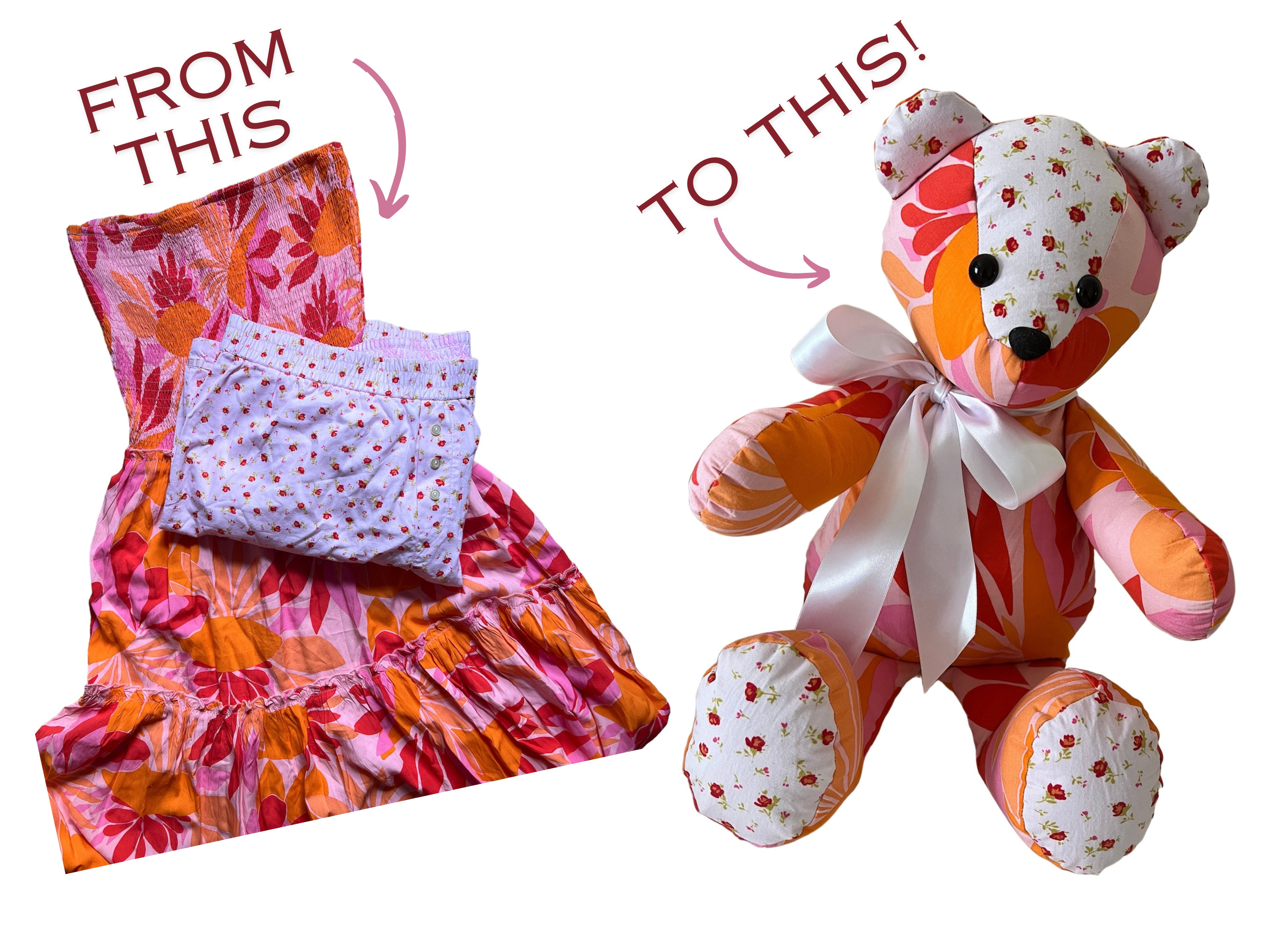 Mamie Bear Pattern + Video Tutorial! Simple 18 in Memory Bear Pattern - Beginner Memory Bear ...