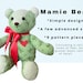 BUNDLE Memory Bear Patterns! 2 Patterns Included, INSTANT DOWNLOAD ...