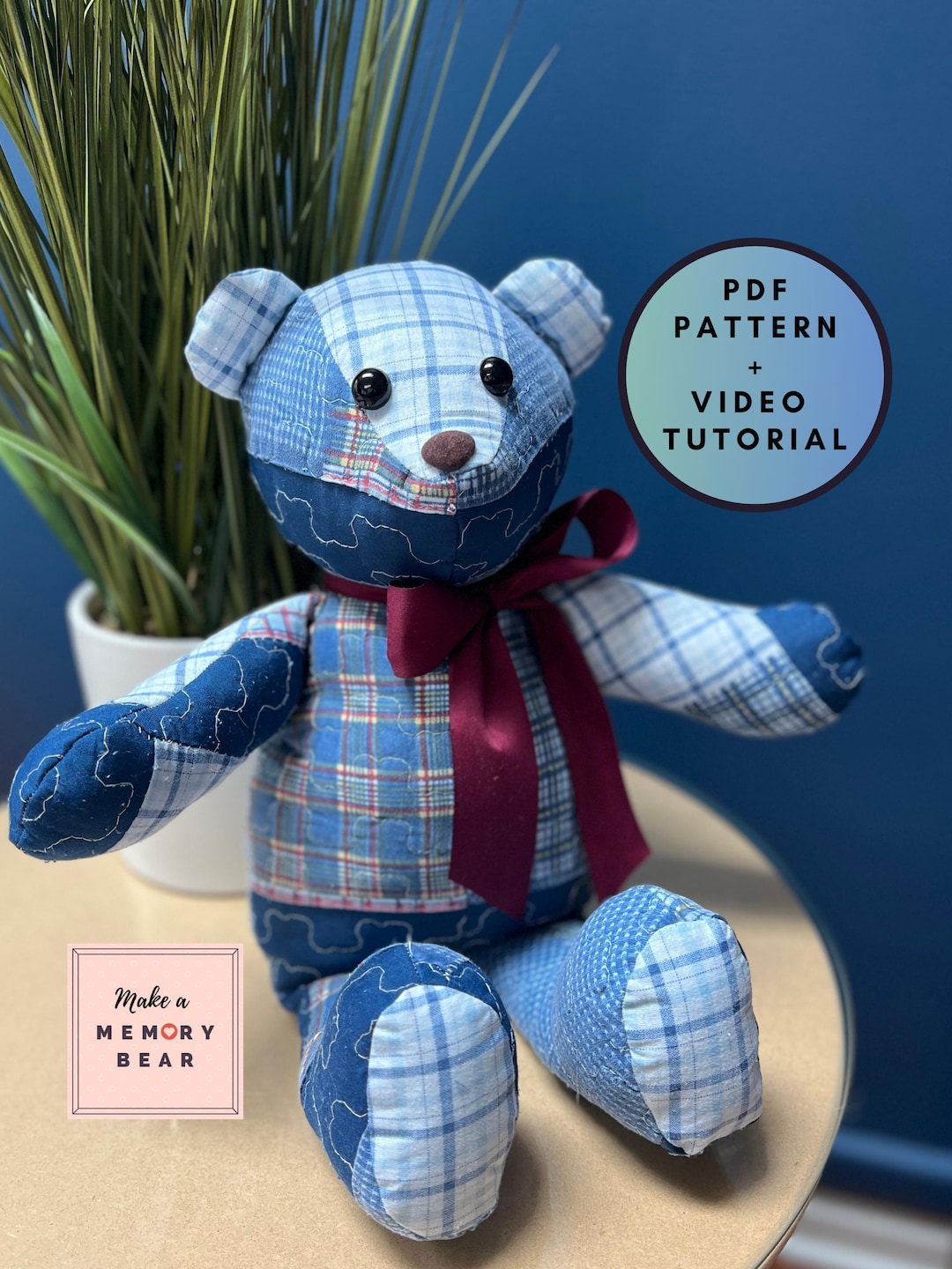 SIMPLE! Memory Bear Pattern 18" -mamie Bear- With VIDEO Tutorial | Easy ...