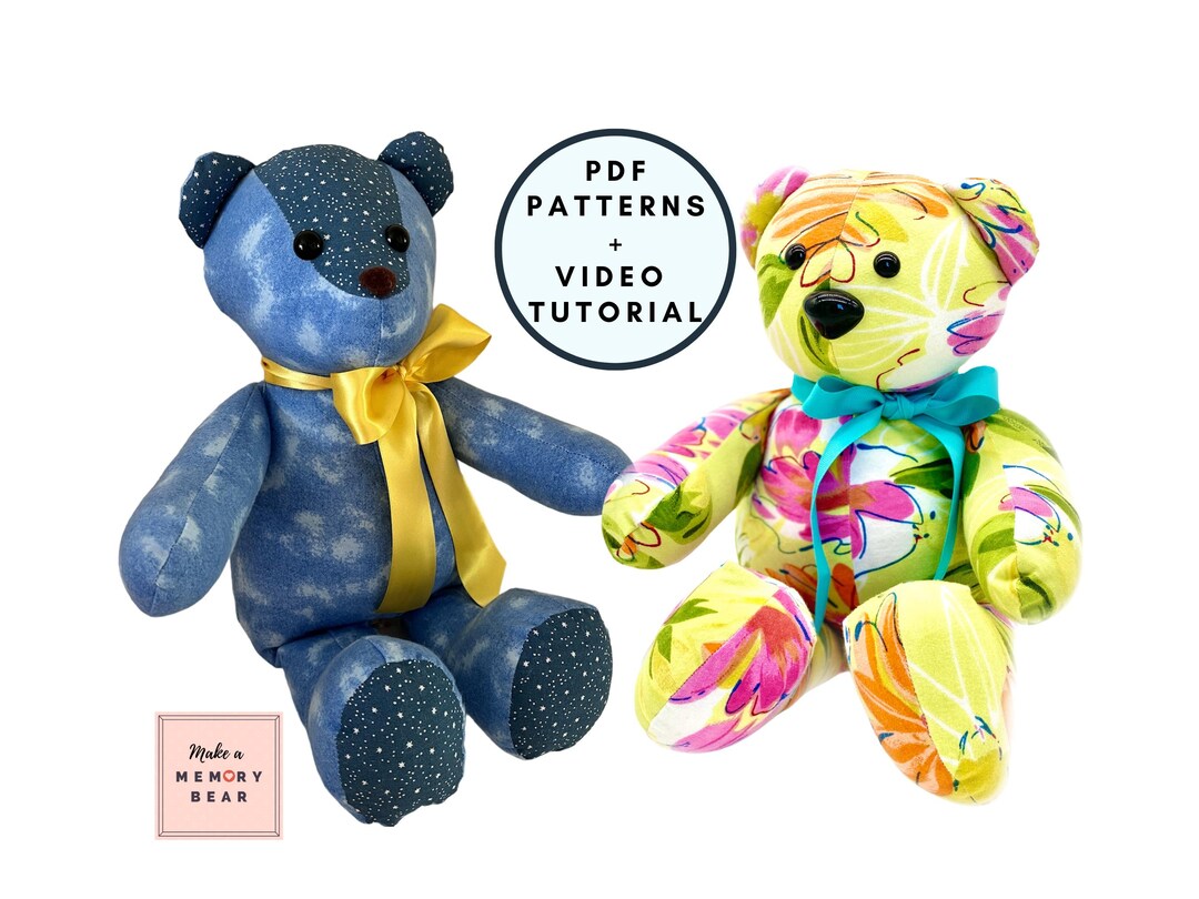 BUNDLE Memory Bear Patterns! 2 Patterns Included, INSTANT DOWNLOAD ...