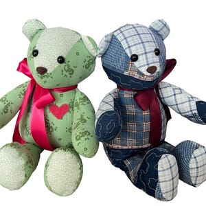 Mamie Bear Pattern + Video Tutorial! Simple 18 Inch Memory Bear Pattern - Beginner Memory Bear ...