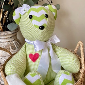 SIMPLE Memory Bear Pattern 18 mamie Bear With VIDEO Tutorial Easy Teddy Bear Pattern Keepsake ...