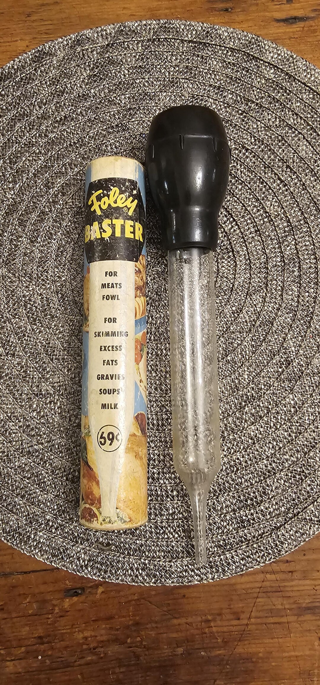 Vintage Pyrex Baster by Foley in Original Cardboard Tube - Etsy