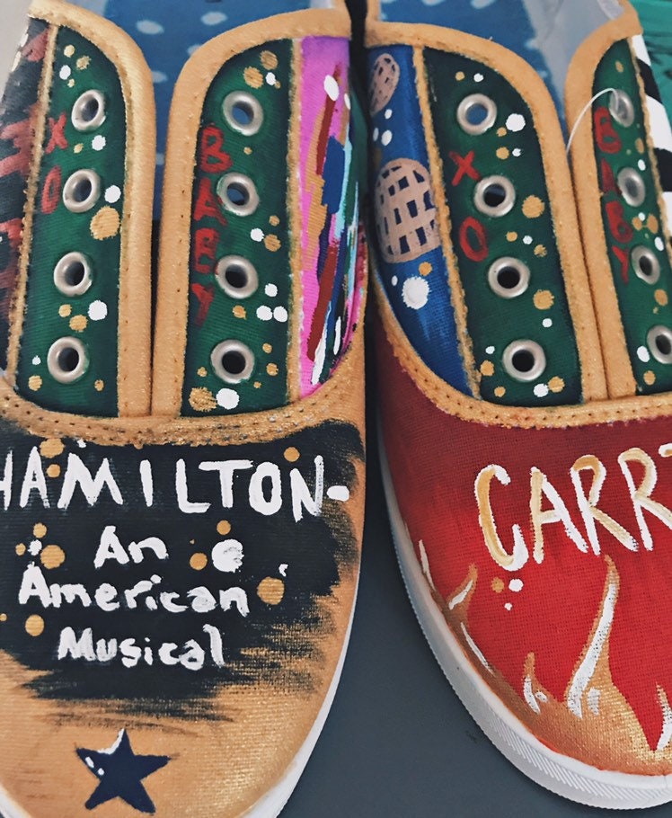 Hand Painted Broadway Inspired Canvas Shoes Hamilton Carrie - Etsy