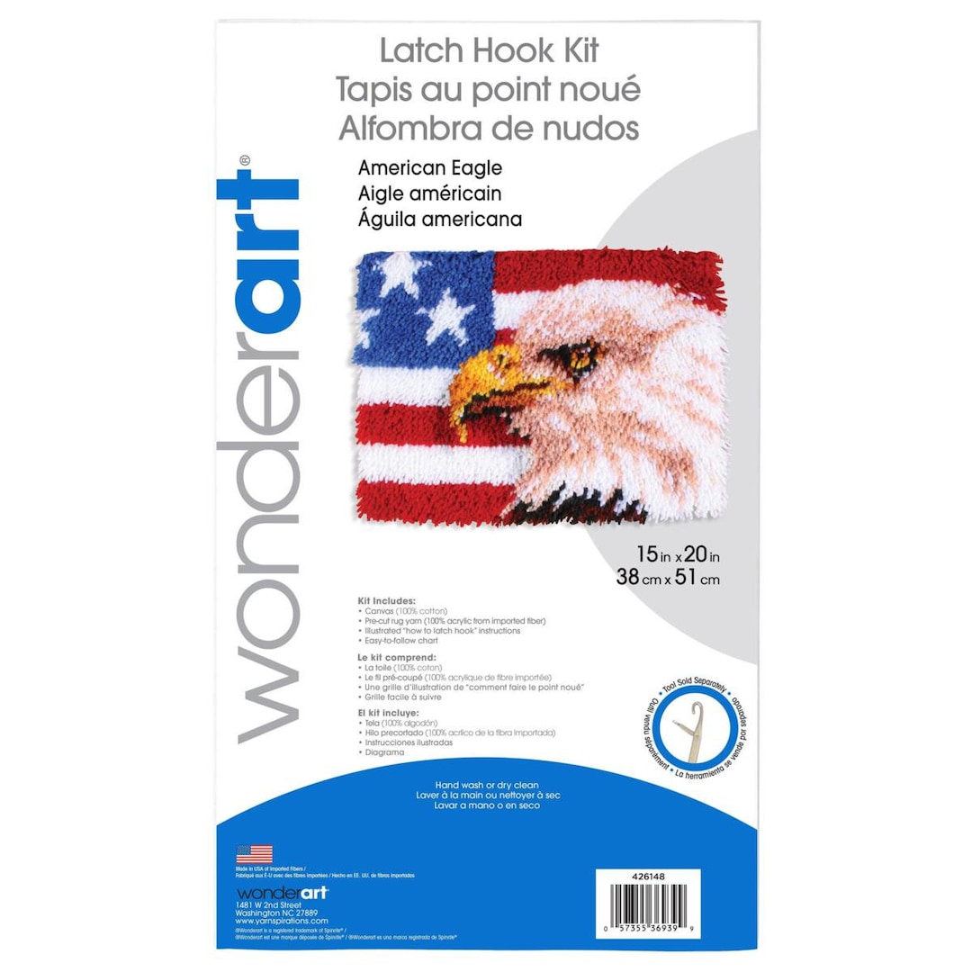 Wonderart American Eagle Latch Hook Kit - 15x20 - Etsy
