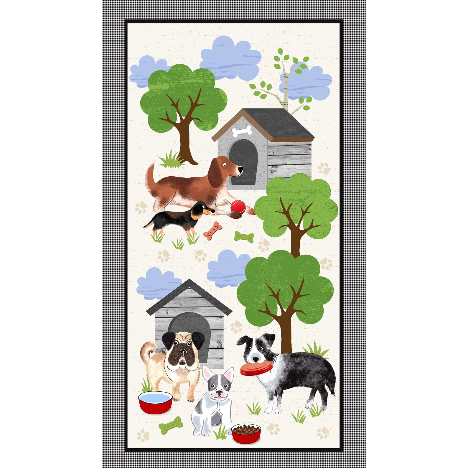 Faded Dog House Panel Timeless Treasures - Etsy