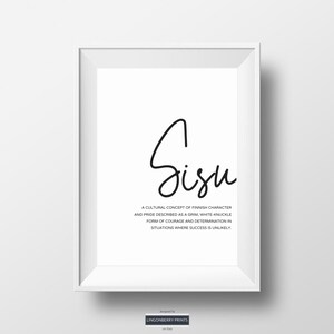 Sisu Graphic Definition Print, Grit Strength Character, Scandinavian ...