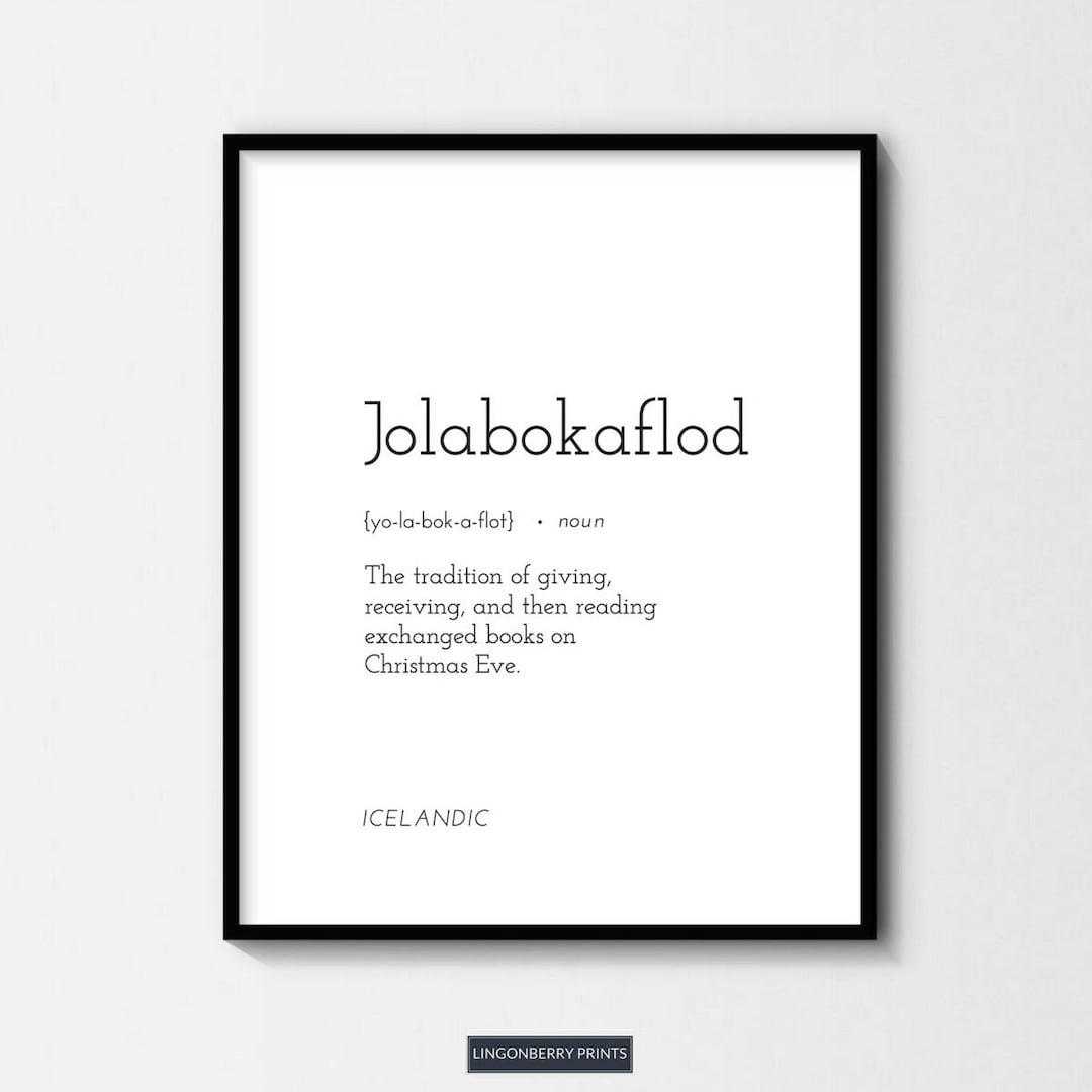 Jolabokaflod Definition Print - Digital Download - Scandinavian Nordic ...