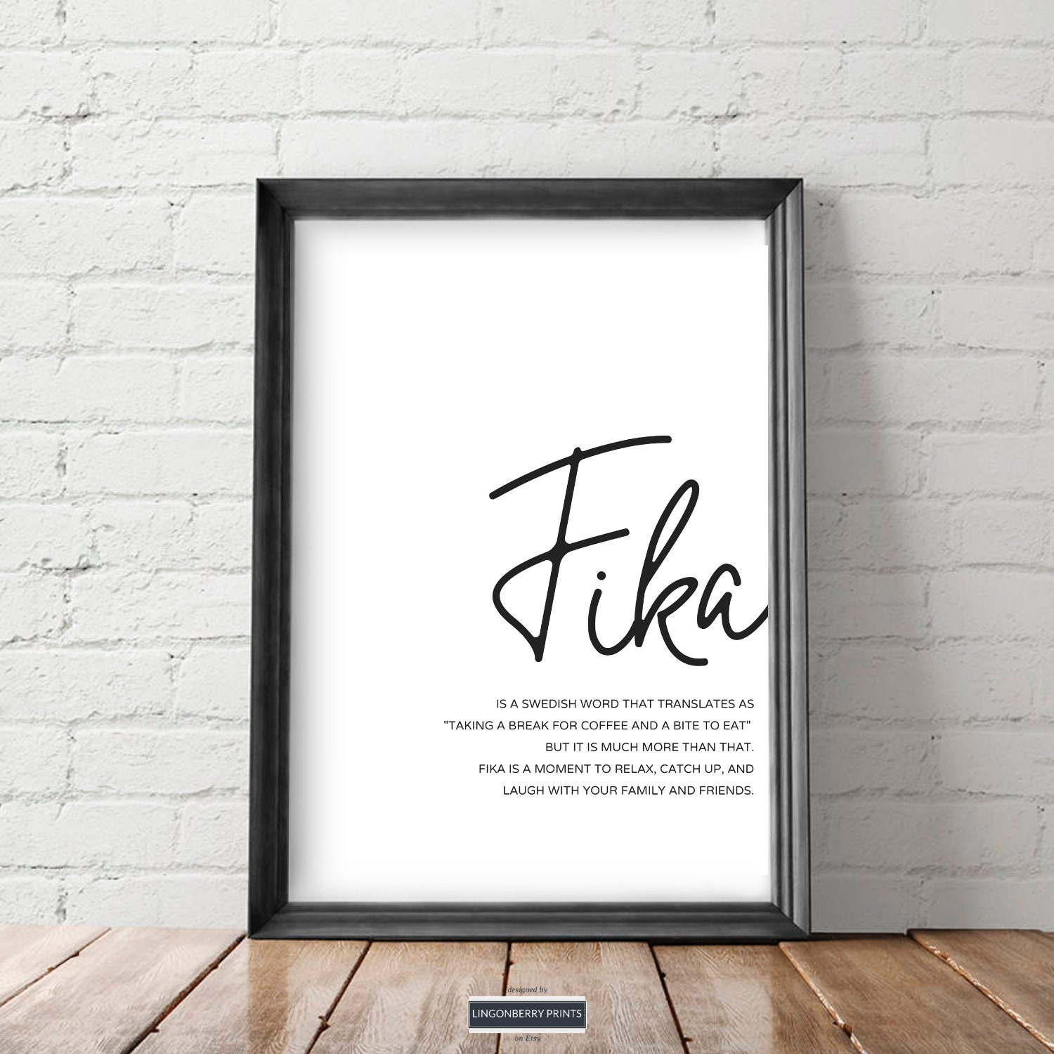 Fika Graphic Definition Print, Digital Download, Scandinavian Nordic ...