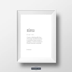 Sisu Definition Print - Digital Download - Finnish Scandinavian Nordic ...