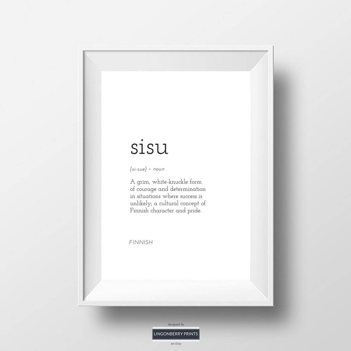 Sisu Definition Print Digital Download Finnish | Etsy
