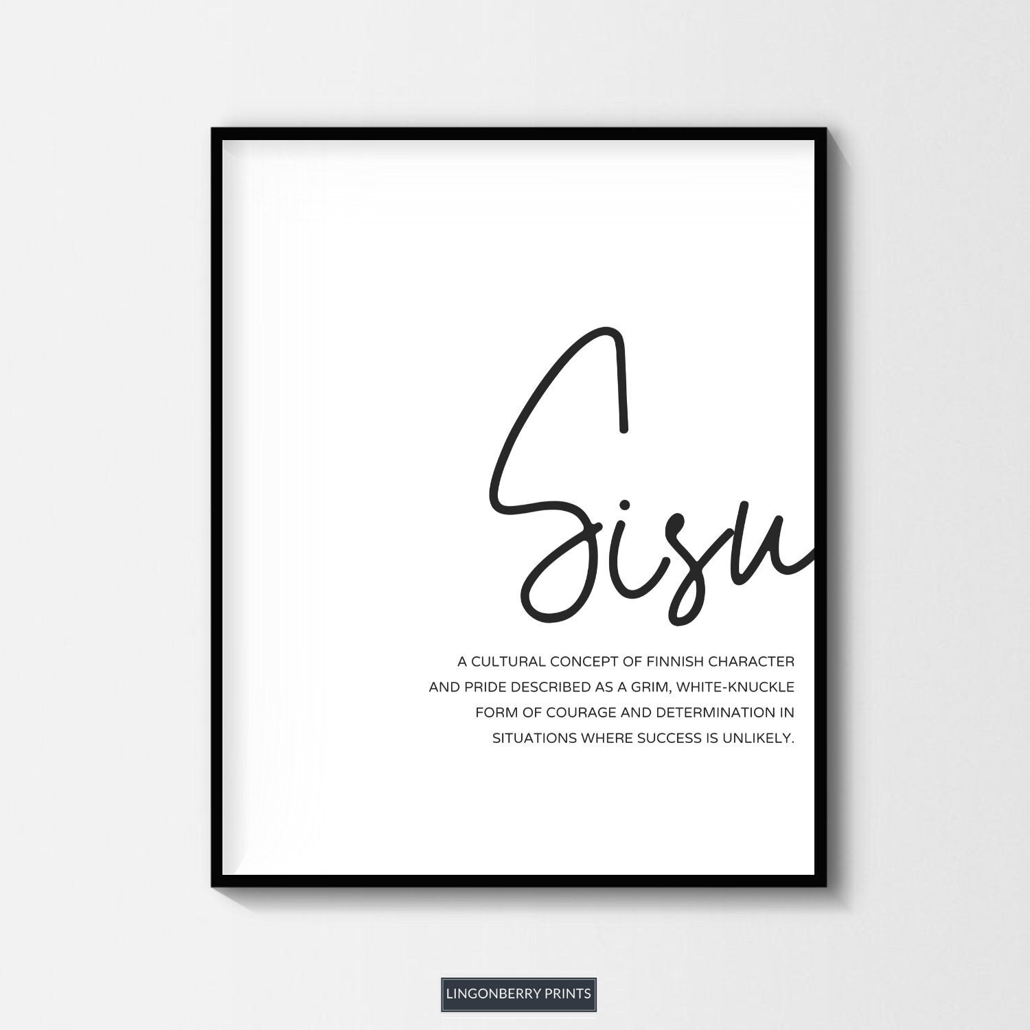 Sisu Graphic Definition Print, Grit Strength Character, Scandinavian ...