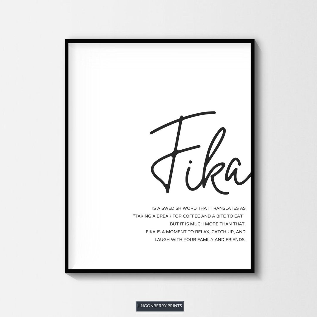 Fika Graphic Definition Print, Digital Download, Scandinavian Nordic ...